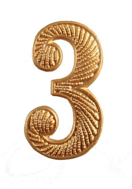 Zahl “ 3 “ für Schulterklappe